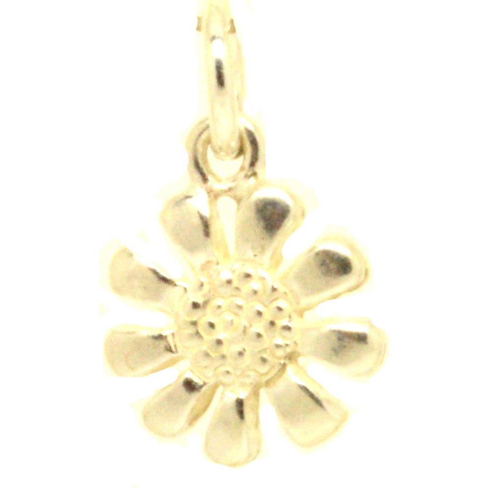 Gold Daisy Flower Charm 9ct Yellow, Rose and White Gold 18ct Gold ...