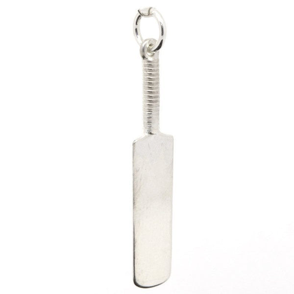 Cricket Bat Charm Silver, Clip on clasp and carrier bead – Perfectcharm